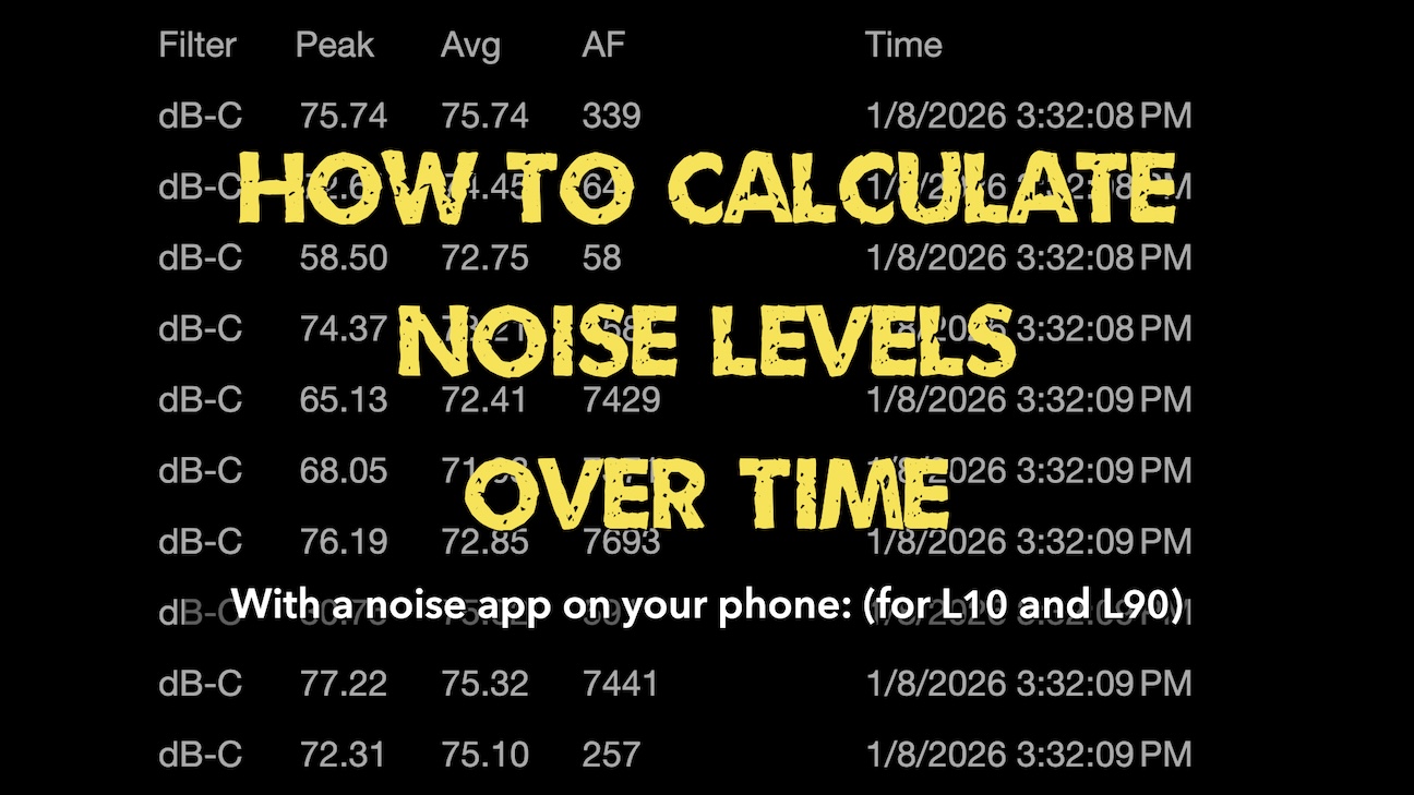How to calculate noise levels over time with a phone app (L10 and L90 ...